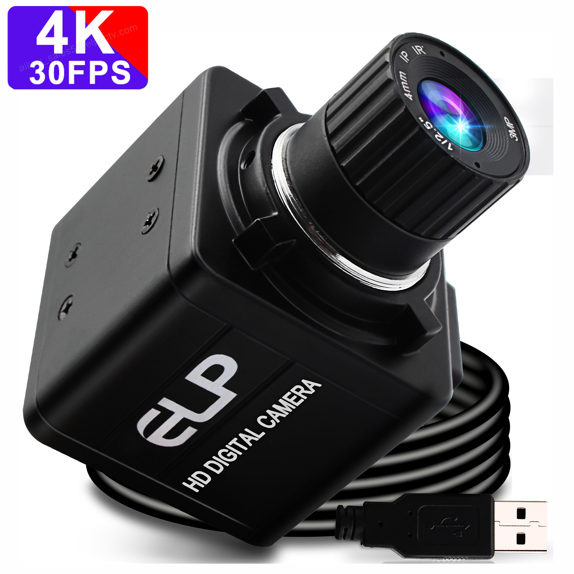 ELP 30fps 4K USB Webcam IMX415 Ultra HD Mini Video Camera 8MP Live Streaming Zoom Camera with ...