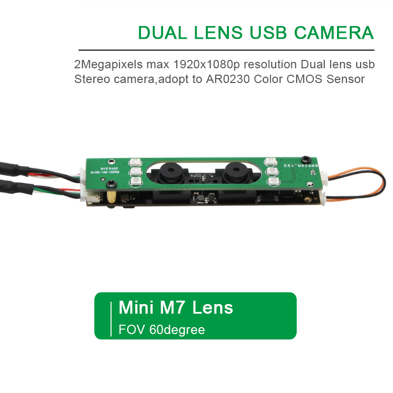 ELP WDR Dual Lens Stereo USB Camera 2megapxiels AR0230 Sensor 1920×1080 ...