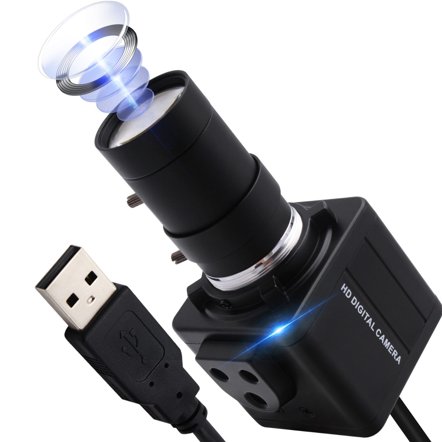 ELP 4K 3840×2160 USB Webcam 5-50mm Manual Varifocus Lens Mini PC Web ...