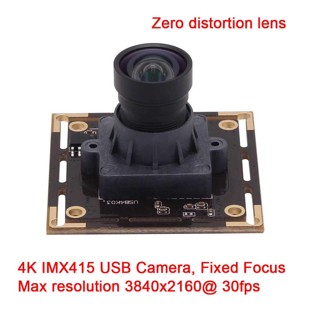 ELP Fixed Focus 100degree None Distortion Lens 4K Resolution HD 3840× ...