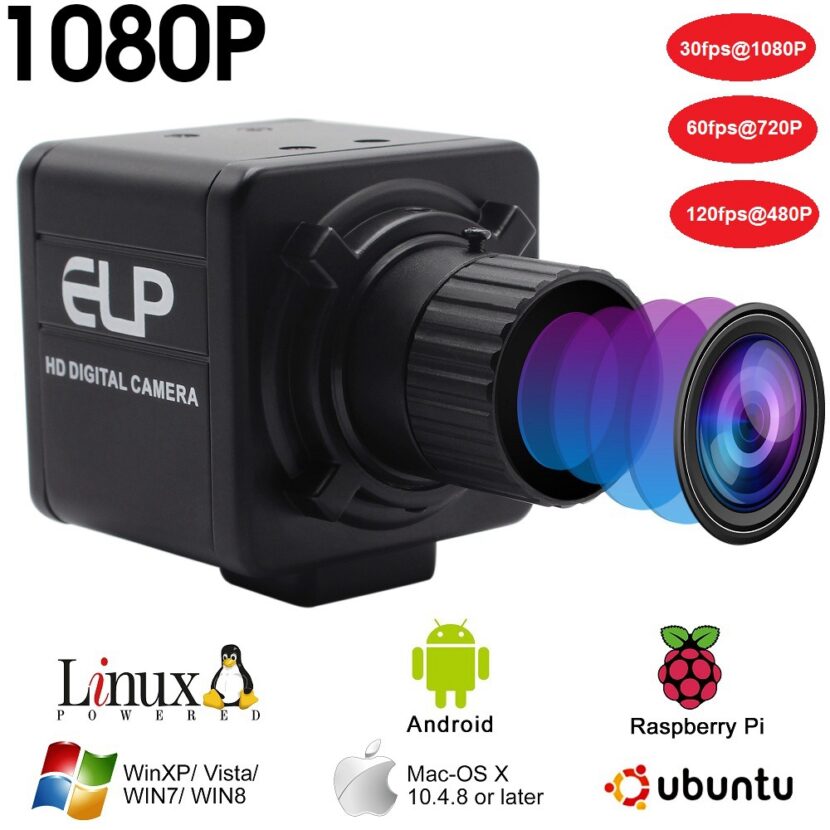 ELP Industrial 1080P Hd 30fps /60fps/120fps High Speed Cmos Ov 2710 4mm ...