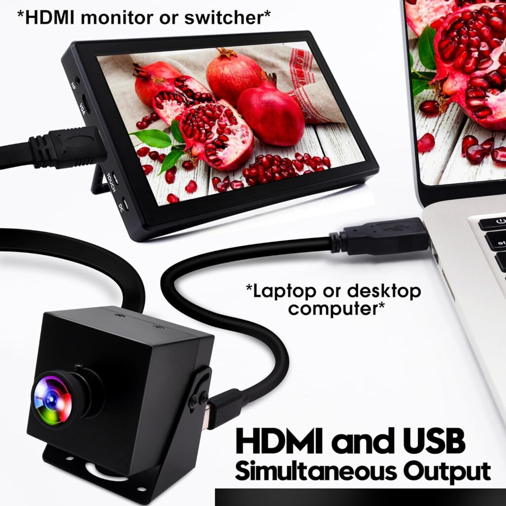ELP 4K HDMI USB3.0 Camera 60FPS High Speed with Wide Angle 120Degree No ...